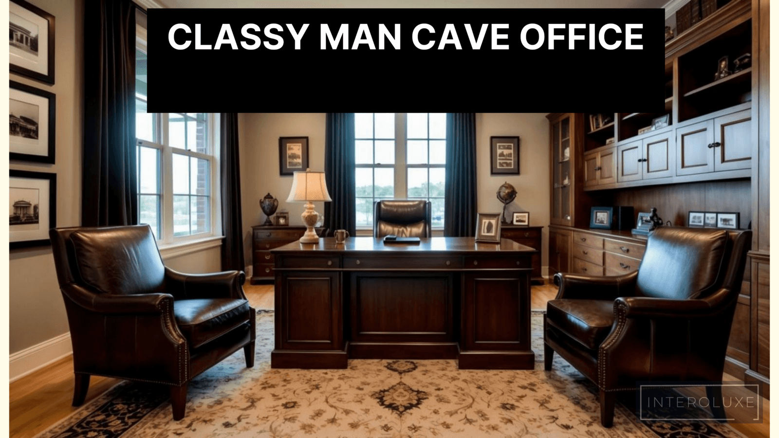 10 More Classy Man Cave Office Ideas (Refined & Rugged) - Interoluxe ...