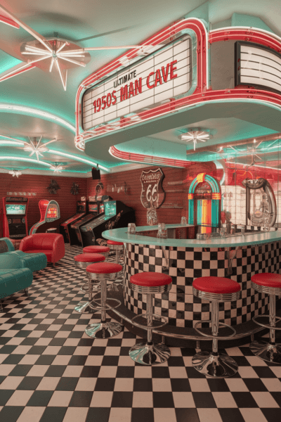 How to Create the Ultimate 1950s Retro Man Cave – Interoluxe